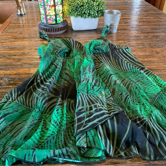 Cacique Swim Palm Tree Fern Tropical Bathing Swimsuit Green 8 Spandex One Piece Flowy Poshmark